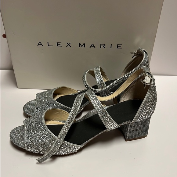Alex Marie | Shoes | Alex Marie Seyland Silver Heels | Poshmark